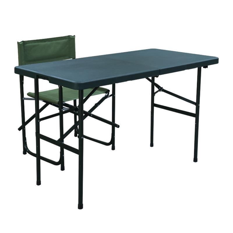 Foldable Blow Mold Table Army Green Portable Camping Table Work Table ...