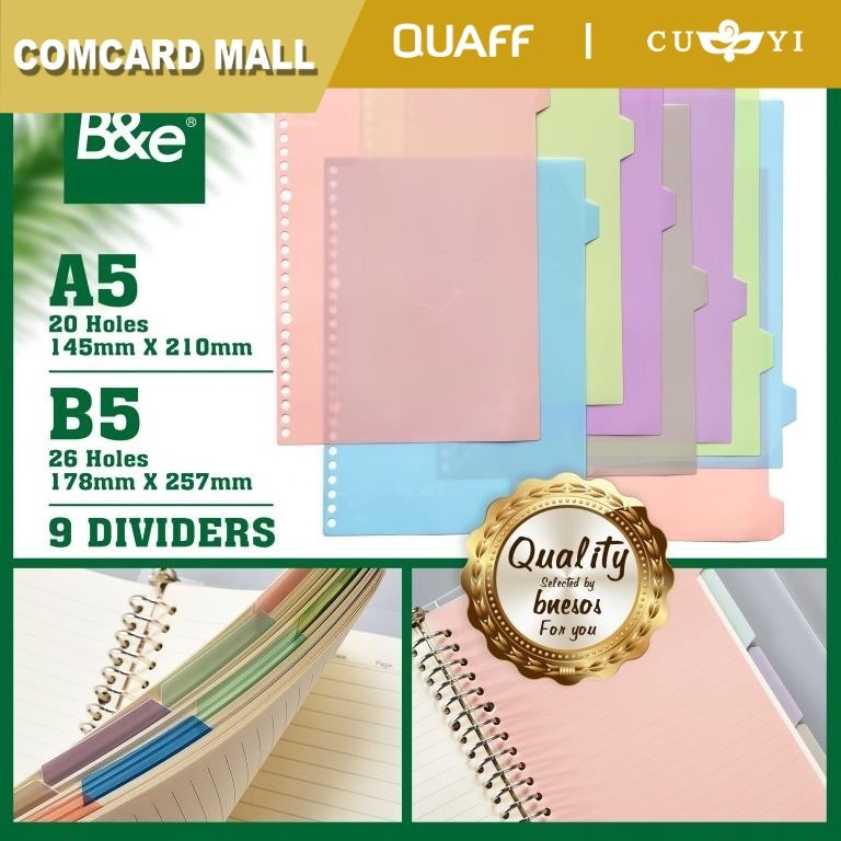 Binder Divider Index Page Index Separator Notebook Divider (9 pcs/Set ...