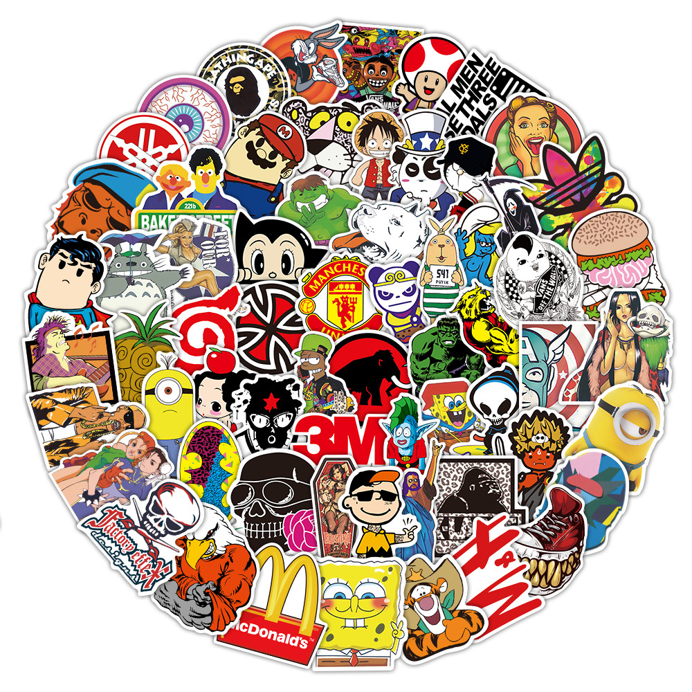 100PCS Streetwear Logo Graffiti Stickers - Urban Art Decals for ...