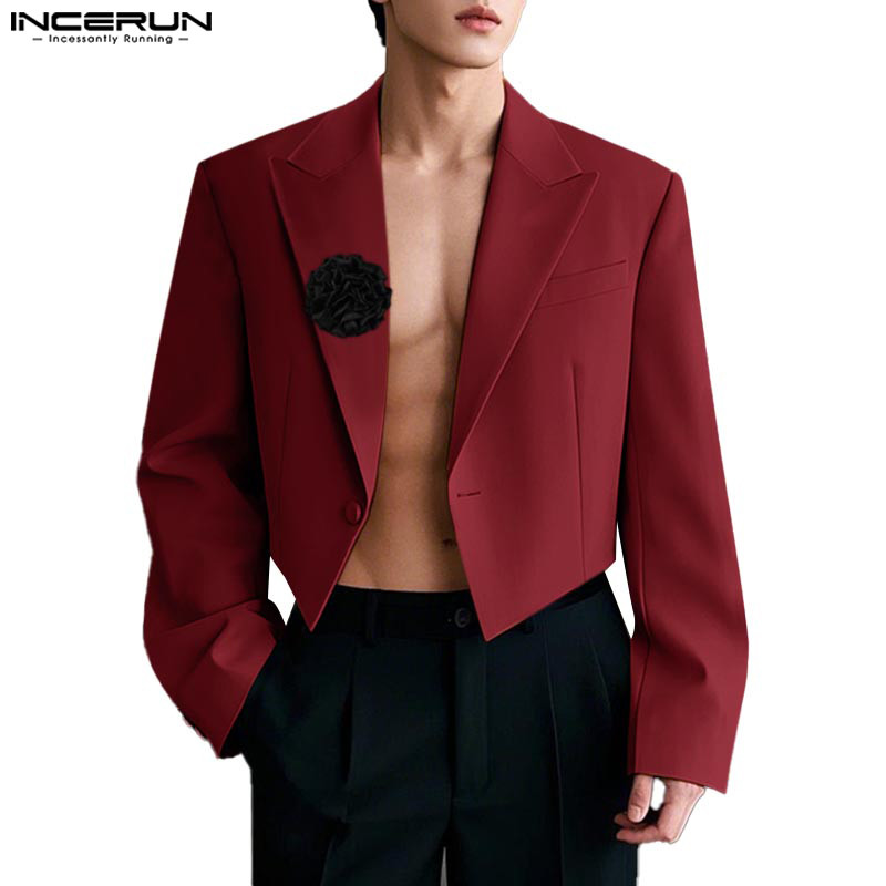 INCERUN men's floral elegant style short casual suit | Shopee Philippines