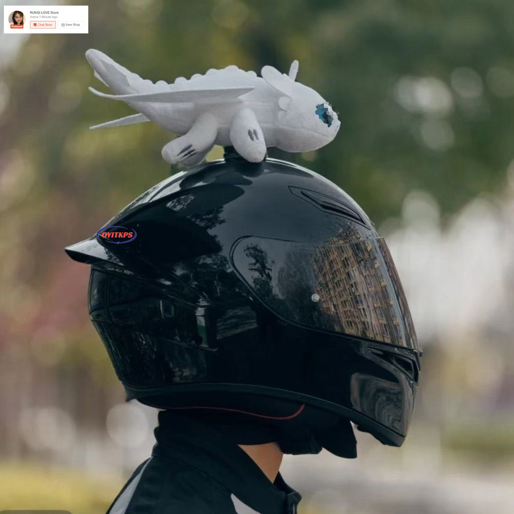 Toothless Baby Helmet Decoration Doll Motorcycle Male and Female Helmet ...