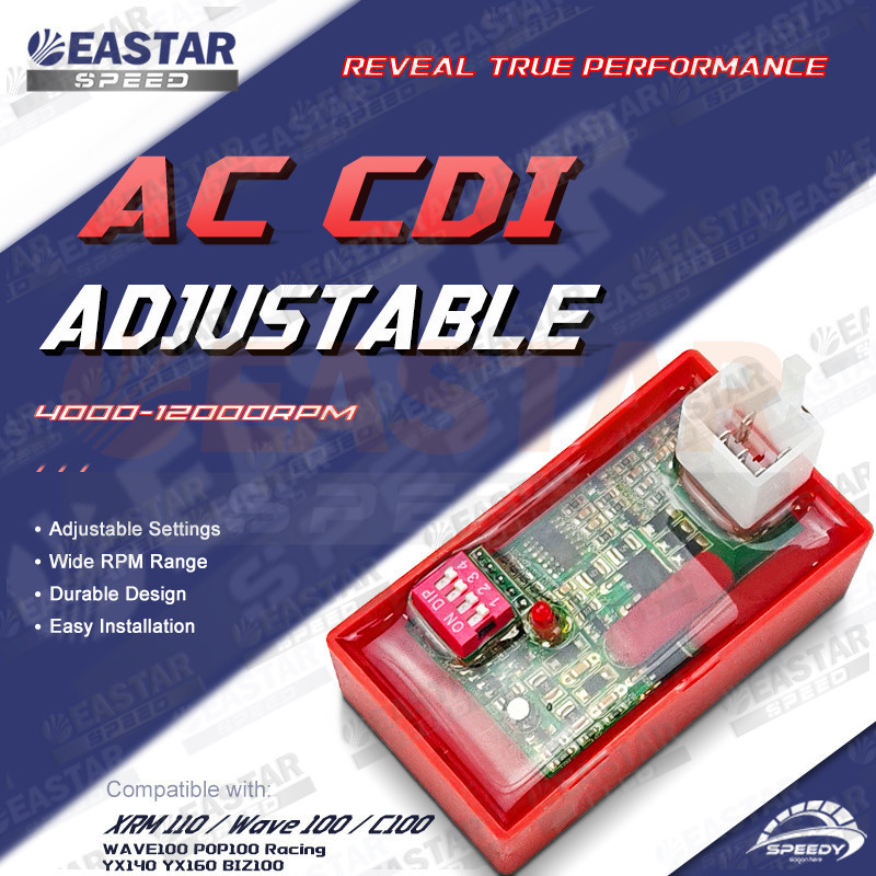 5 Pins Adjustable CDI Unit Racing for XRM 110 / Wave 100 / C100 (5 Pins ...