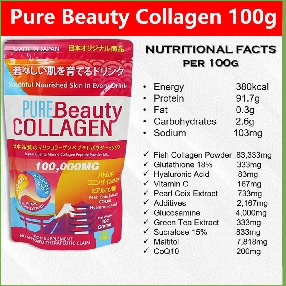 Pure Beauty Collagen Powder, PBC PureBeauty Collagen Powder Boosts ...