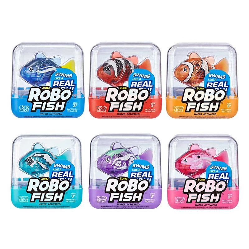 ZURU Robo Fish Robotic Swimming Fish with Color Change Water Activated ...