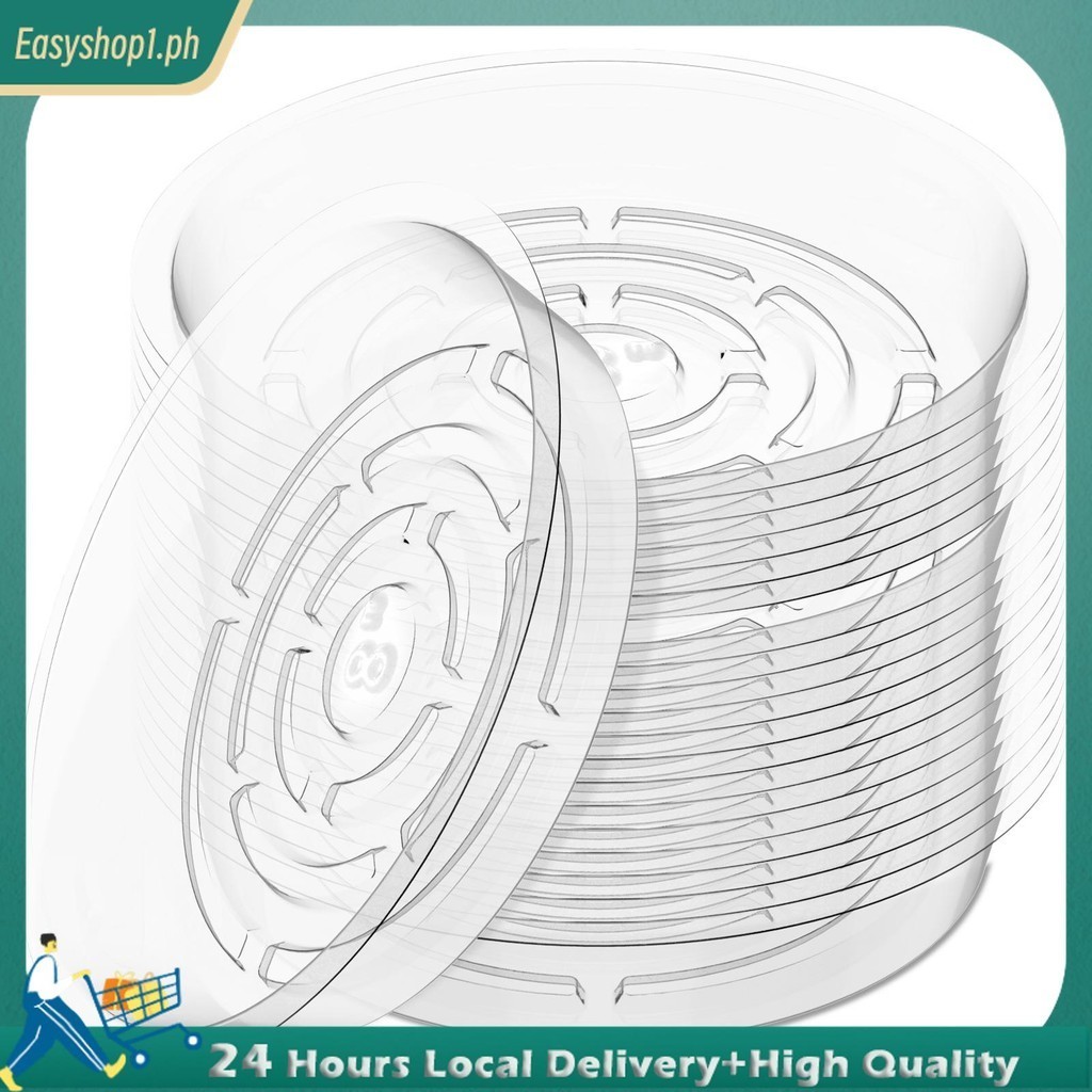 20Pcs Plant Saucers 8inch Clear Plant Drip Tray Lightweight Durable ...