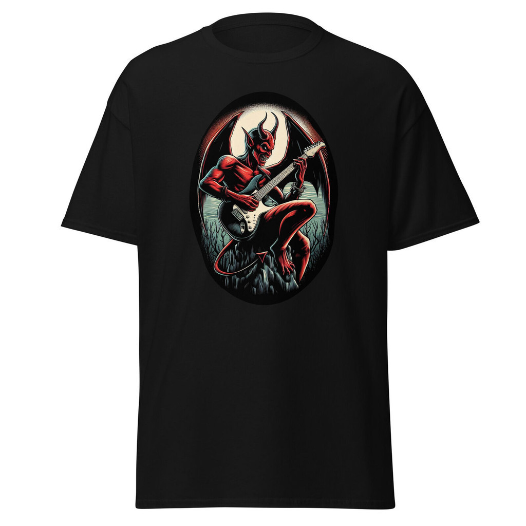 The Devil Playing Guitar T-Shirt - Unleash The Infernal Melodies ...