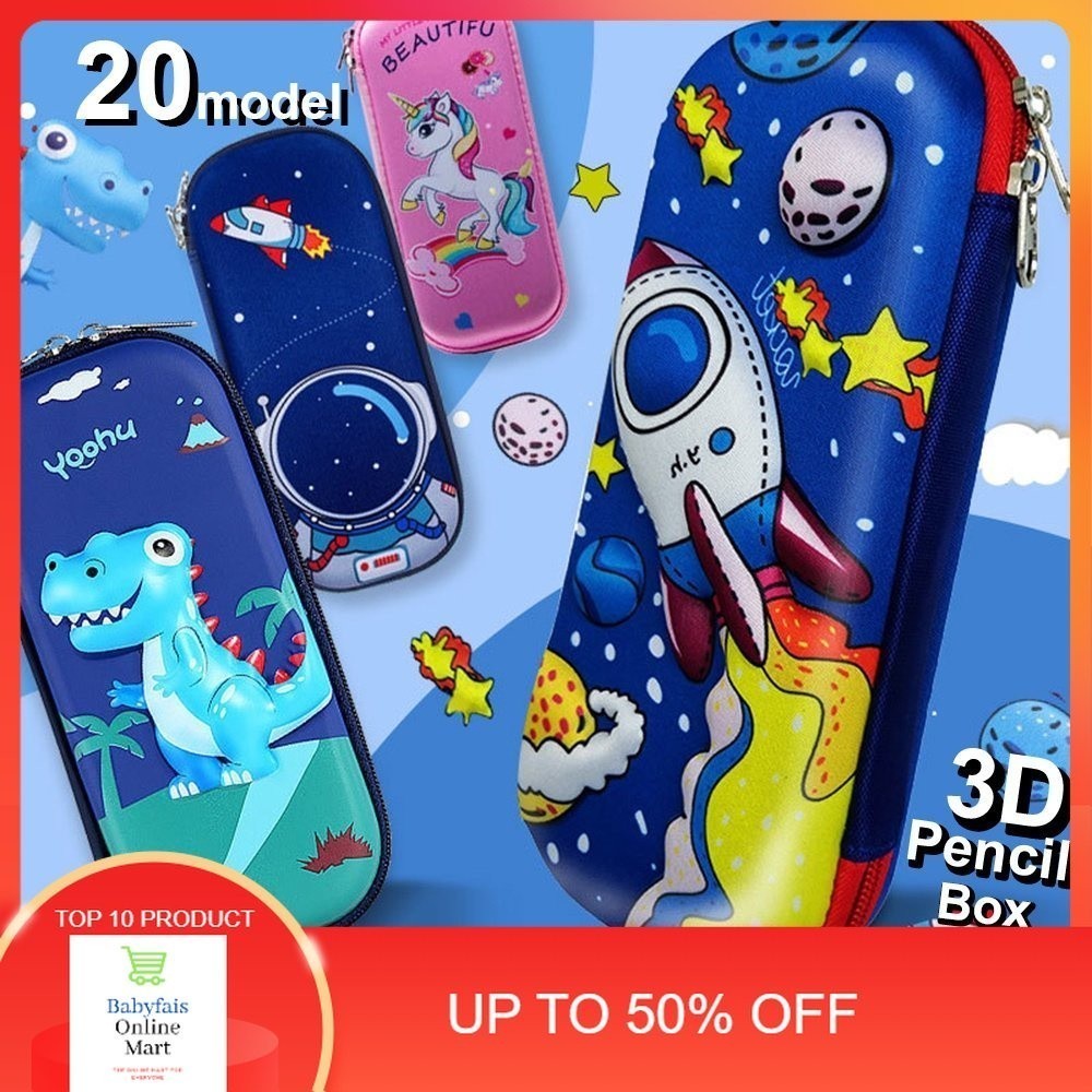 3D Pencil Case Cartoon EVA Waterproof School Pencel Case Children ...
