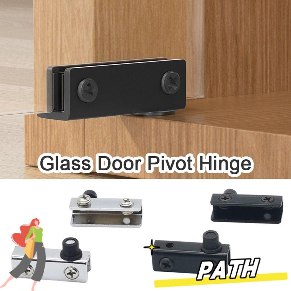 PATH 2Pcs Glass Door Pivot Hinge, Metal No punching Concealed Hinges ...