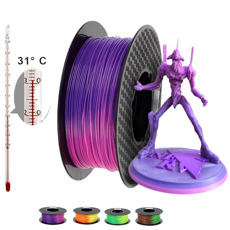 3D printer consumables, color-changing pla material, temperature ...