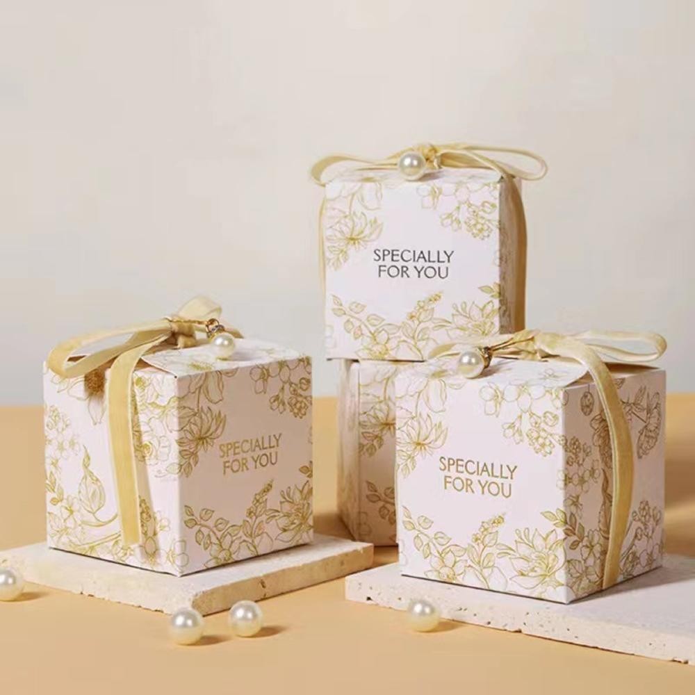 Wedding Favor Boxes, Paper Gift Boxes Small Gift Boxes with Ribbons ...