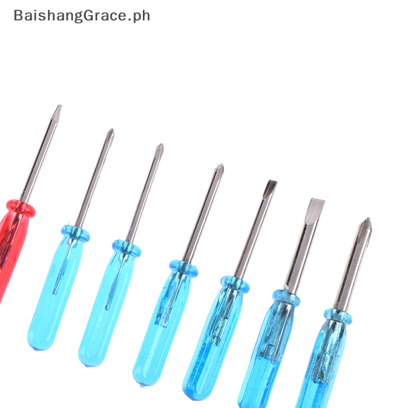 BGPH 7 Pcs/set blue 45mm x 3mm mini small cross screwdriver set repair ...