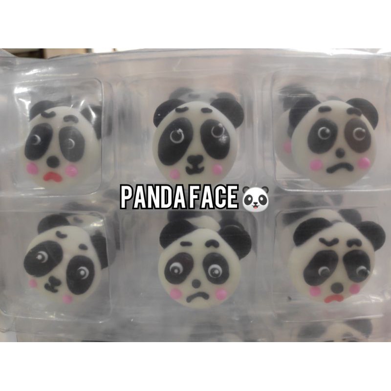 Panda Face 2D Royal Icing edible flower cake topper sugar flowers ...