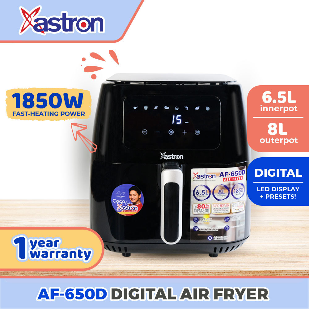 Astron AF-650D 6.5L Digital Turbo Air Fryer | XL Size | 1850W | 1 Year ...