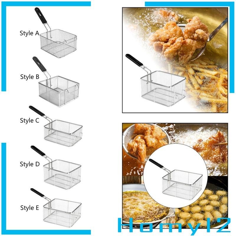 [HOMYL2] Stainless Steel Fryer Screen French Fries Frame Square Filter ...