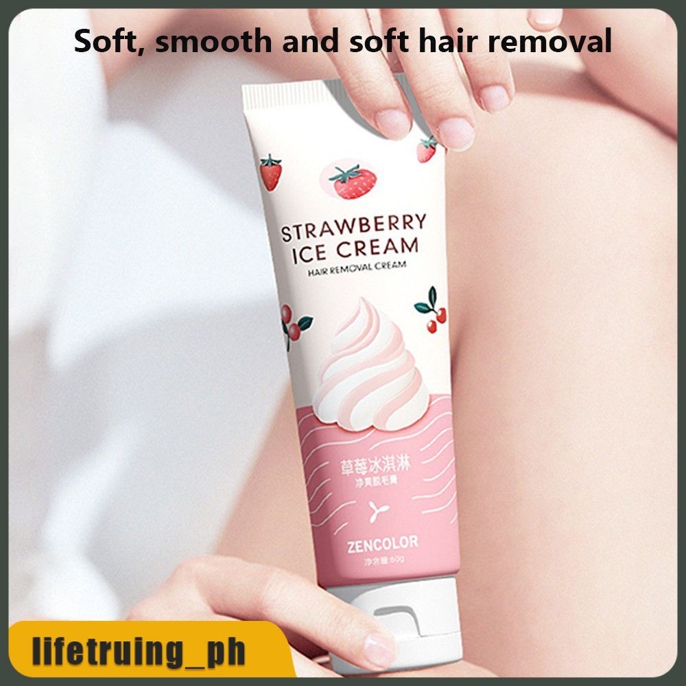 Zencolor Strawberry Ice Cream Depilatory Cream Hair Removal Cream ...