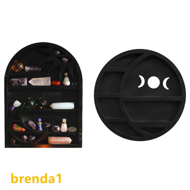 【COD】 Crystal Holder Crystal Display Arch/Round Shaped Shelf Wooden ...
