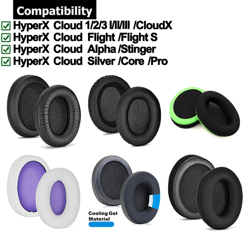 1 Pair Headphone Ear Pad for HyperX Cloud I II III 1 2 3 / X CloudX ...
