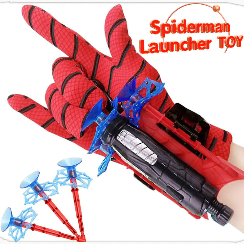 Spiderman Launcher Toy Spider Web Shooter Launcher Glove Web Shooter ...