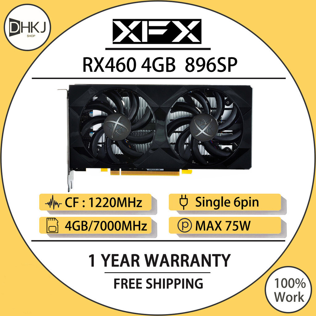 GG+USED XFX RX 460 4GB Graphics Cards AMD Radeon RX460 4GB Screen Video ...