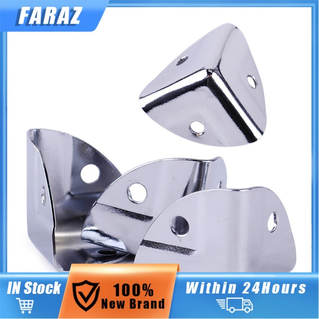 4PCs/Set Silver Cabinet Trunk Triangle Corner Protector Furniture Table ...