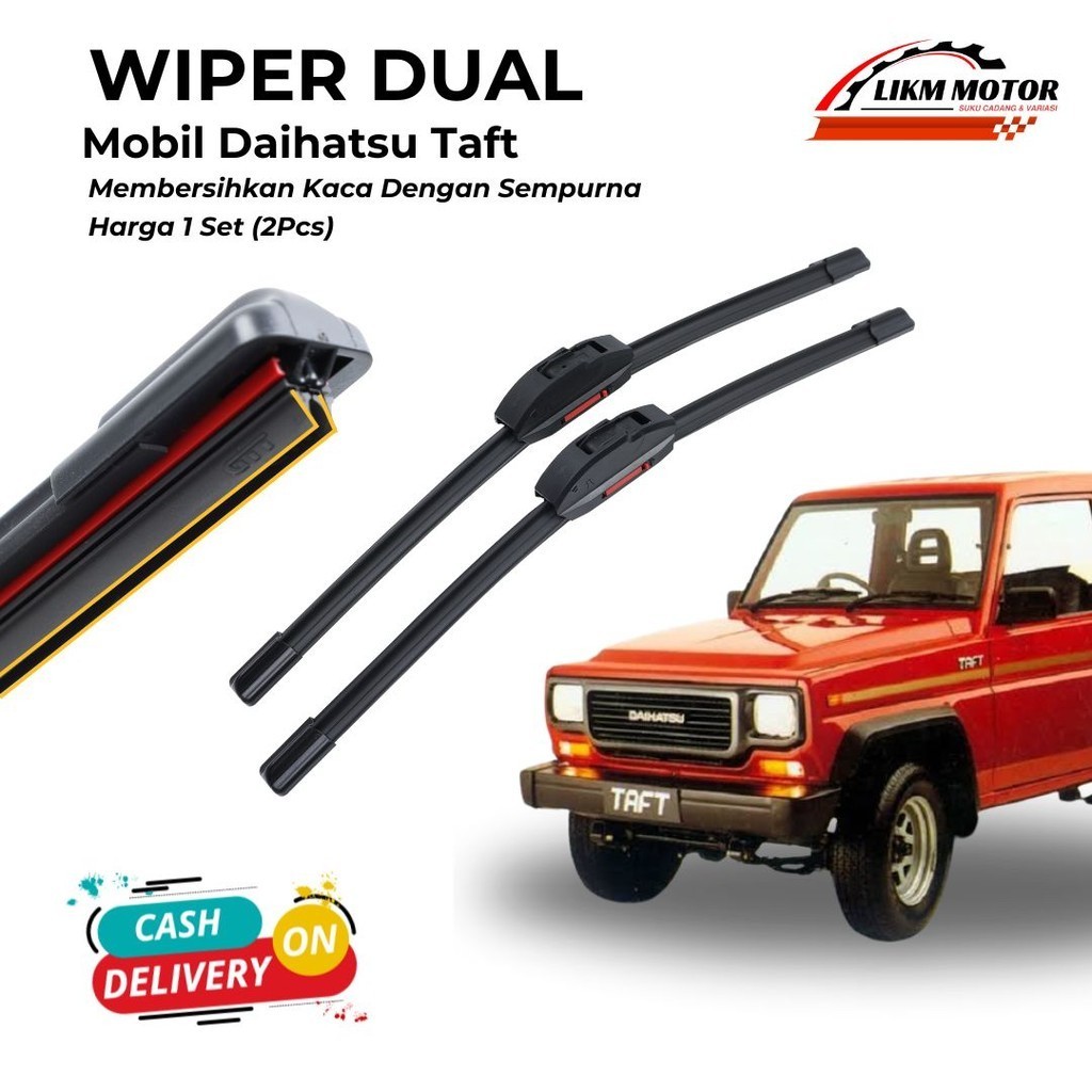 Taft Dual Wiper 2 Layers Rubber Blade 1 Set Kiri and Right Pair of Car ...