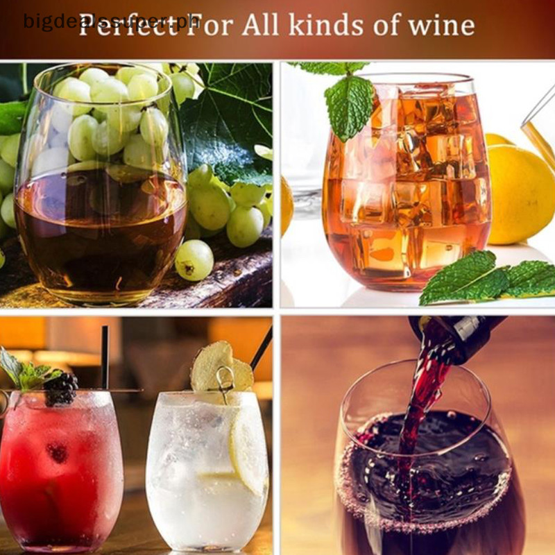 Pro 4 Pcs Unbreakable Wine Glasses Shatterproof Plastic Glass Safe ...