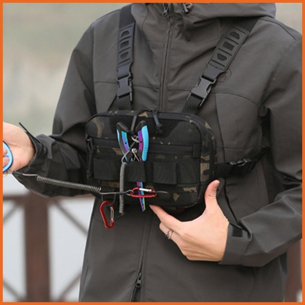 Fly Fishing Chest Pack Back Mesh Oxford Cloth Chest Pack with Large ...