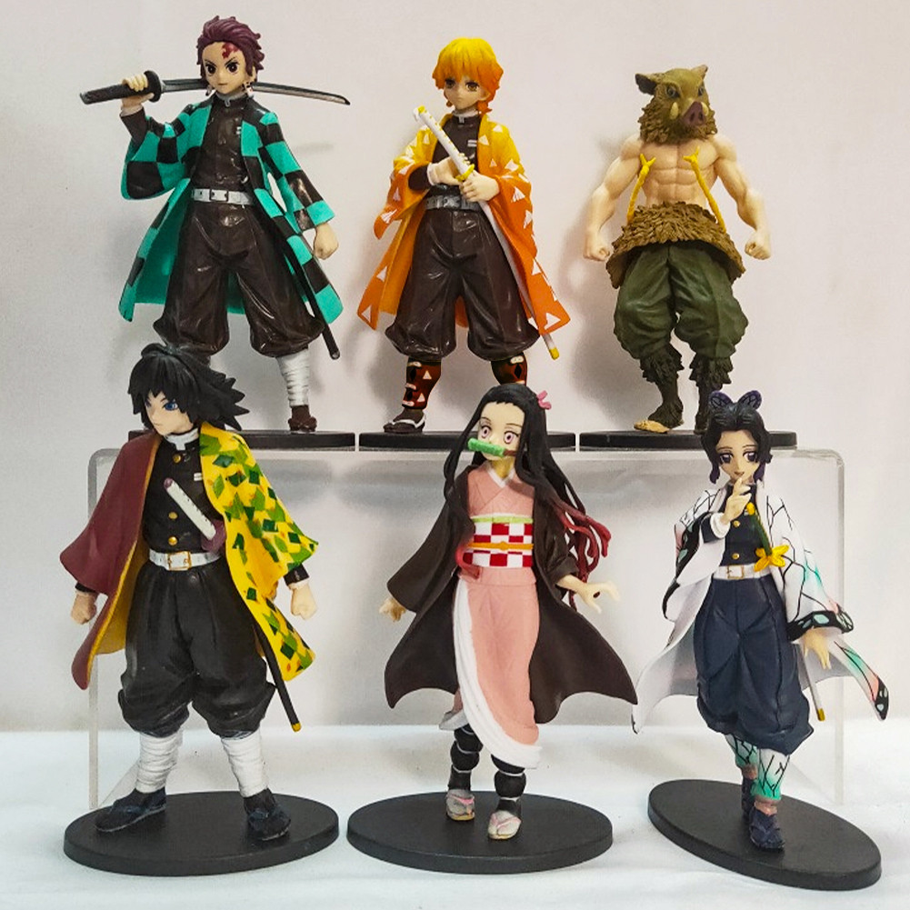 Demon Slayer Figure Set Figures Tanjirou Nezuko Kimetsu No Yaiba Action ...