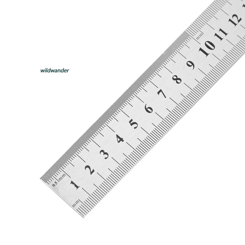 150/200/300/400/500mm Double Sided Measuring Metal Ruler Learning ...