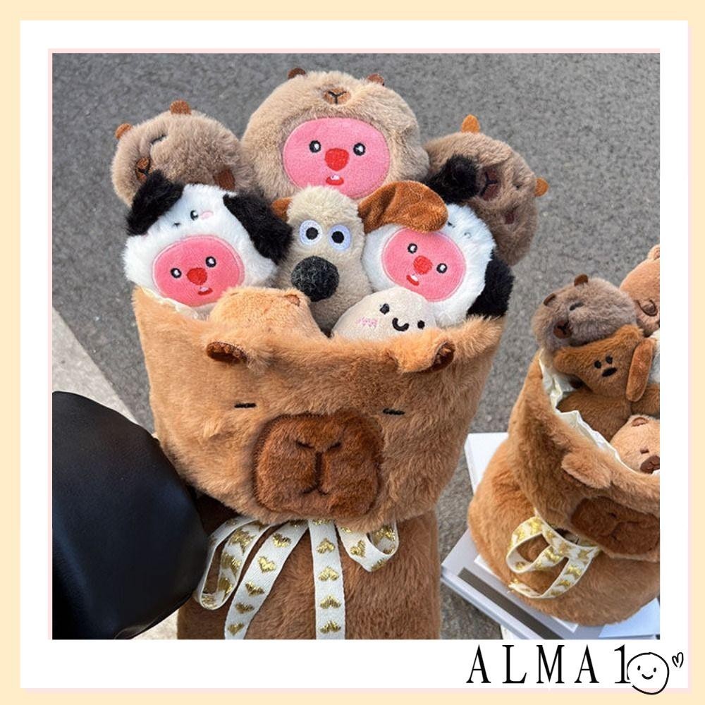 ALMA Capybara Plush Doll Bouquet, Loopy Kawaii Plush Toy, Hot Sale ...