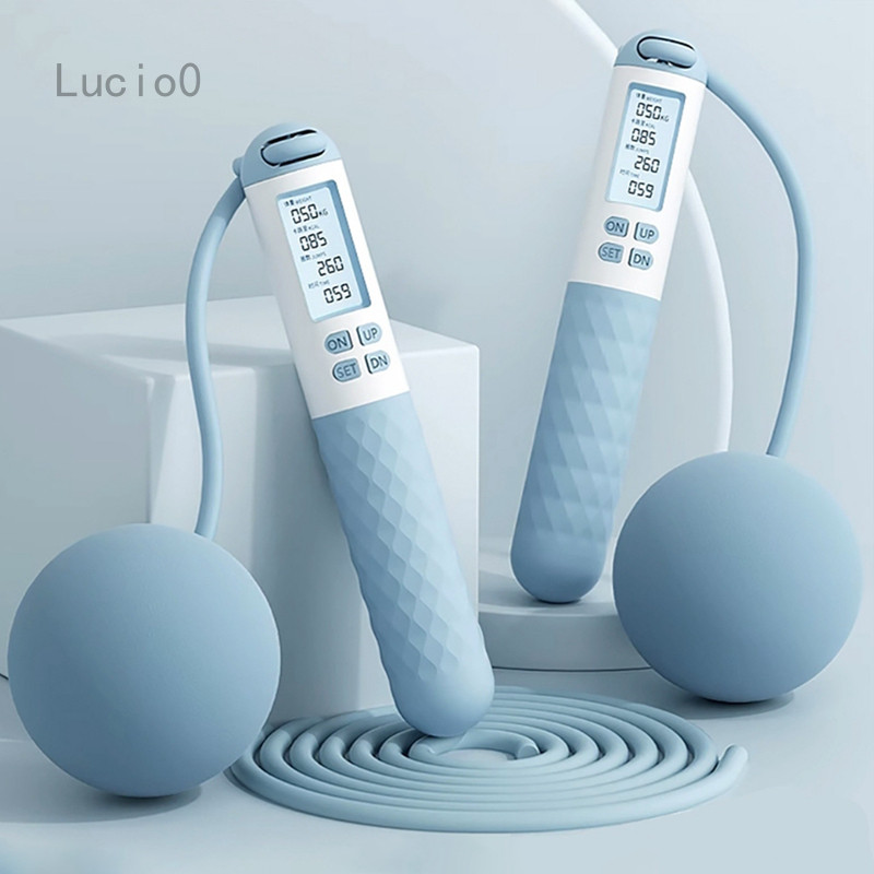 Weighted rubber ball skipping rope intelligent counting wireless ...