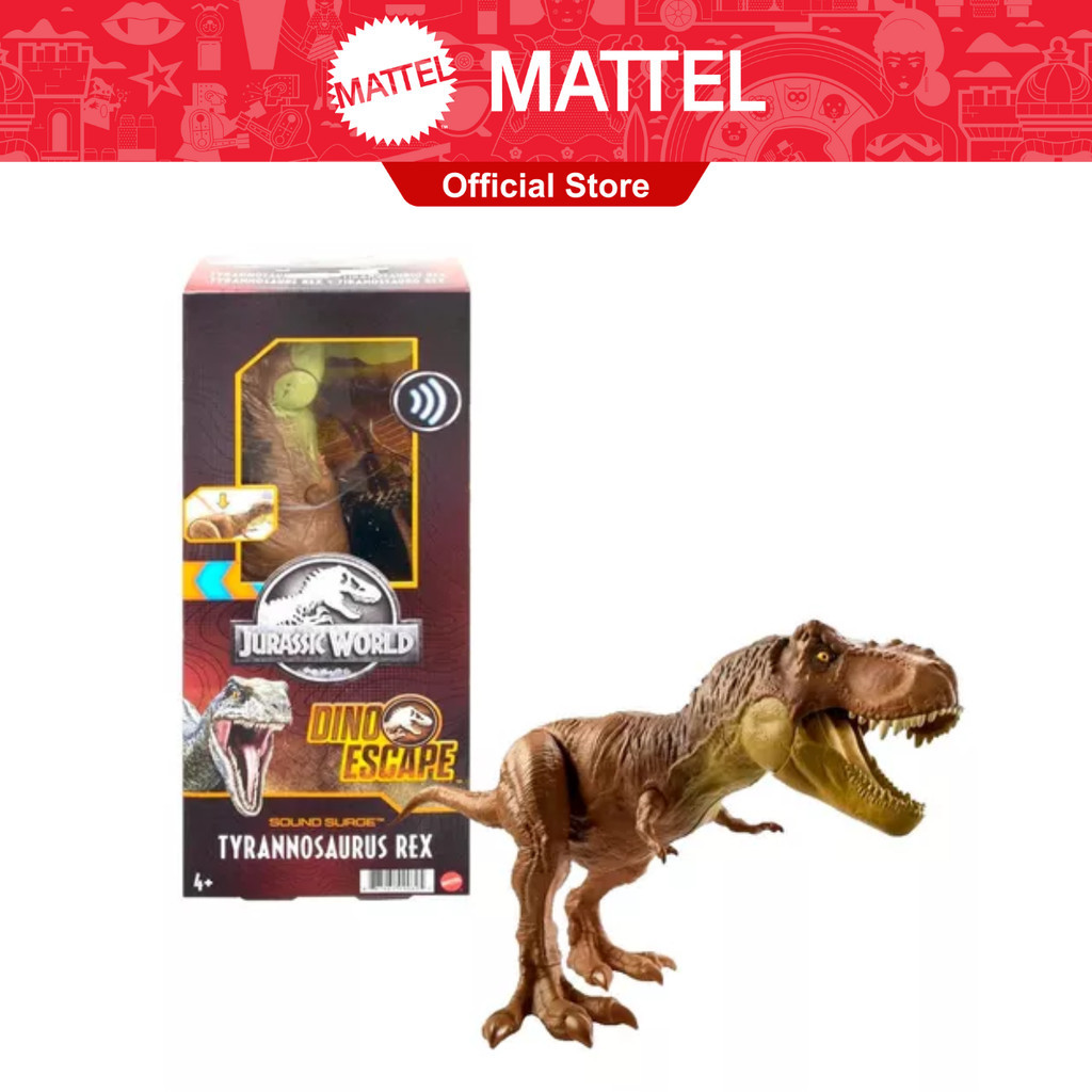Jurassic World 3 T-Rex 12-in Dinosaur Figure, Strike & Chomp Action ...