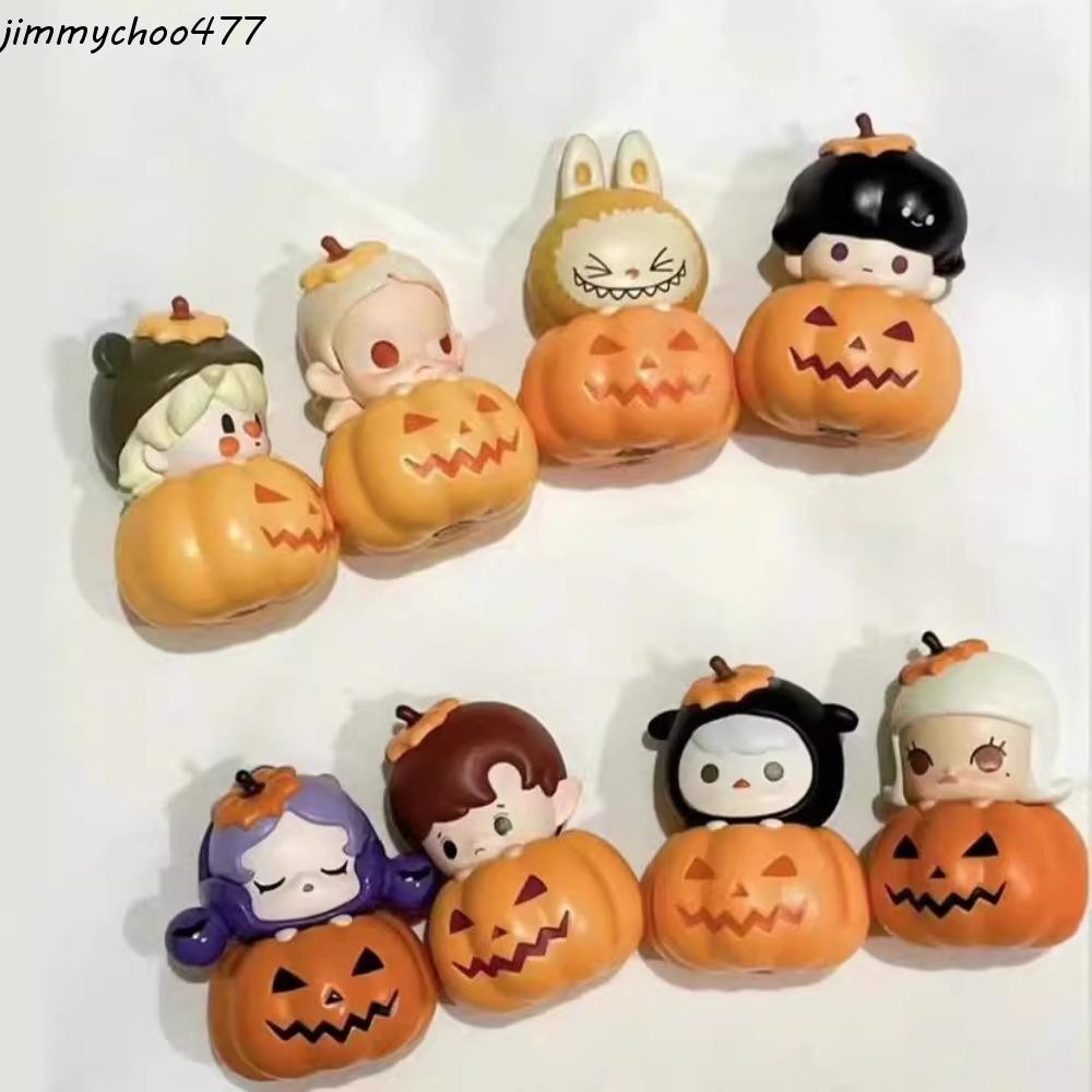 JIMMYCHOO Halloween POPMART Bean, Labubu Time Pumpkin Model Pumpkin ...