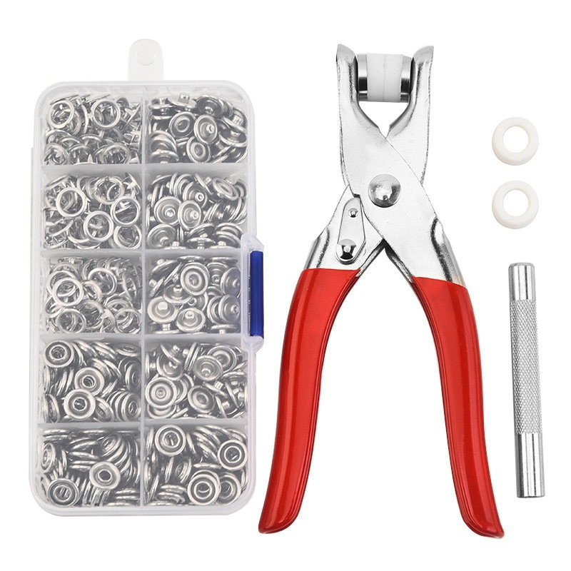 100 Sets Snap Pliers Tool Set with Storage Box Metal Snaps with ...