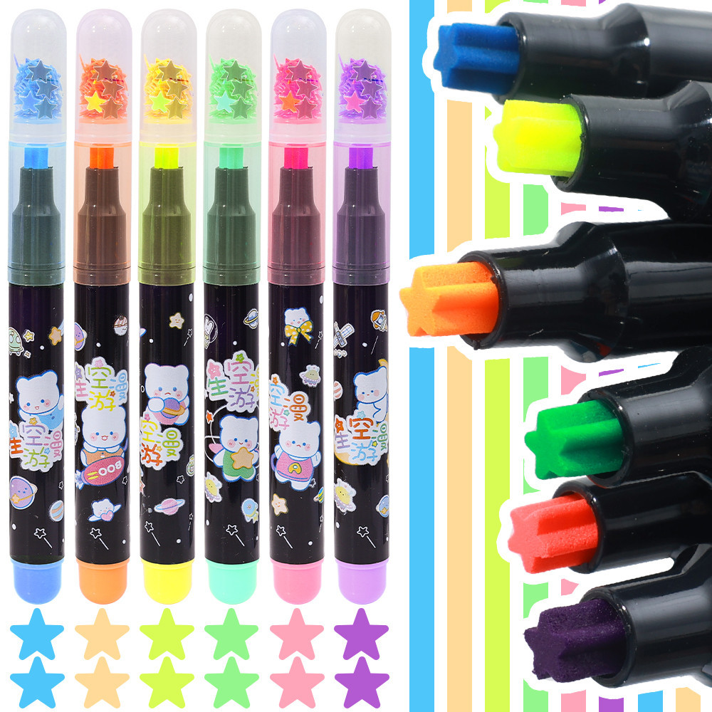 Five Pointed Star Pen Tip Color Marker - for Scrapbook Diary Poster ...