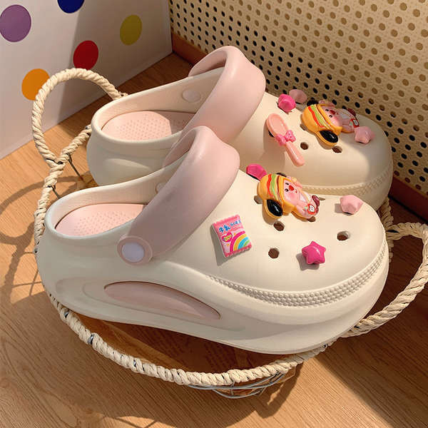 crocs for kids crocs for kids girl Thick-soled heightened cute star ...