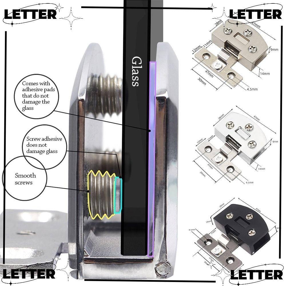 LET Glass Clip Hinge, Hinge Protector Furniture Accessories Glass Door ...