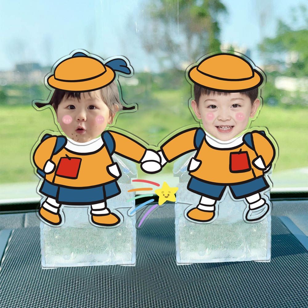 [1099 People Collection] Car ornaments diy Solar Automatic Shaking Head ...