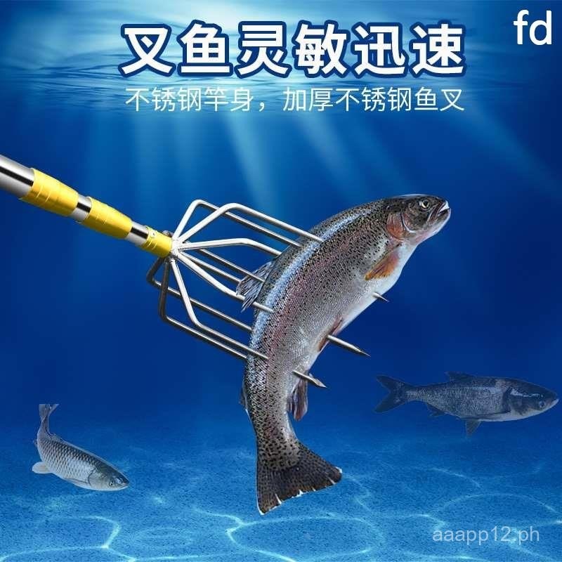 Stainless Steel Fish Fork Rod with Barbs, Fish Head Fork, Old-fashioned ...