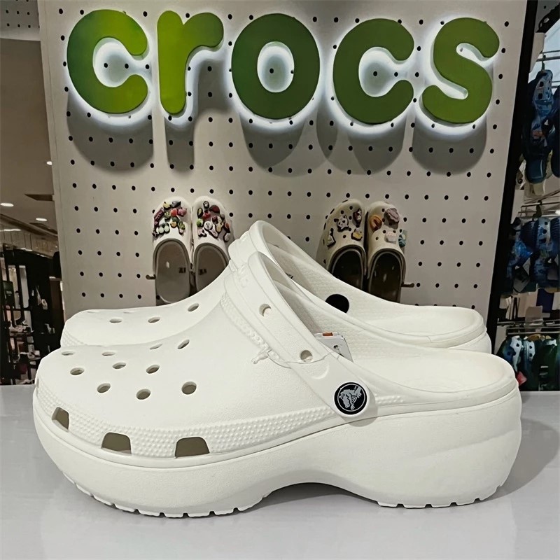 Woman's Croc-Inspired Platform Clogs - Soft Sole, Anti-Slip Casual ...