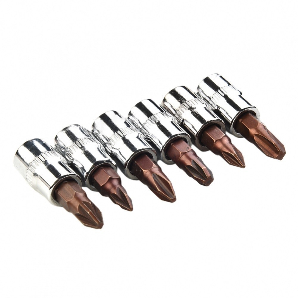 Powerful Socket Drive Wrench Bits 2PCS PH1 PH2 PH3 PZ1 PZ2 PZ3 1/4 inch ...