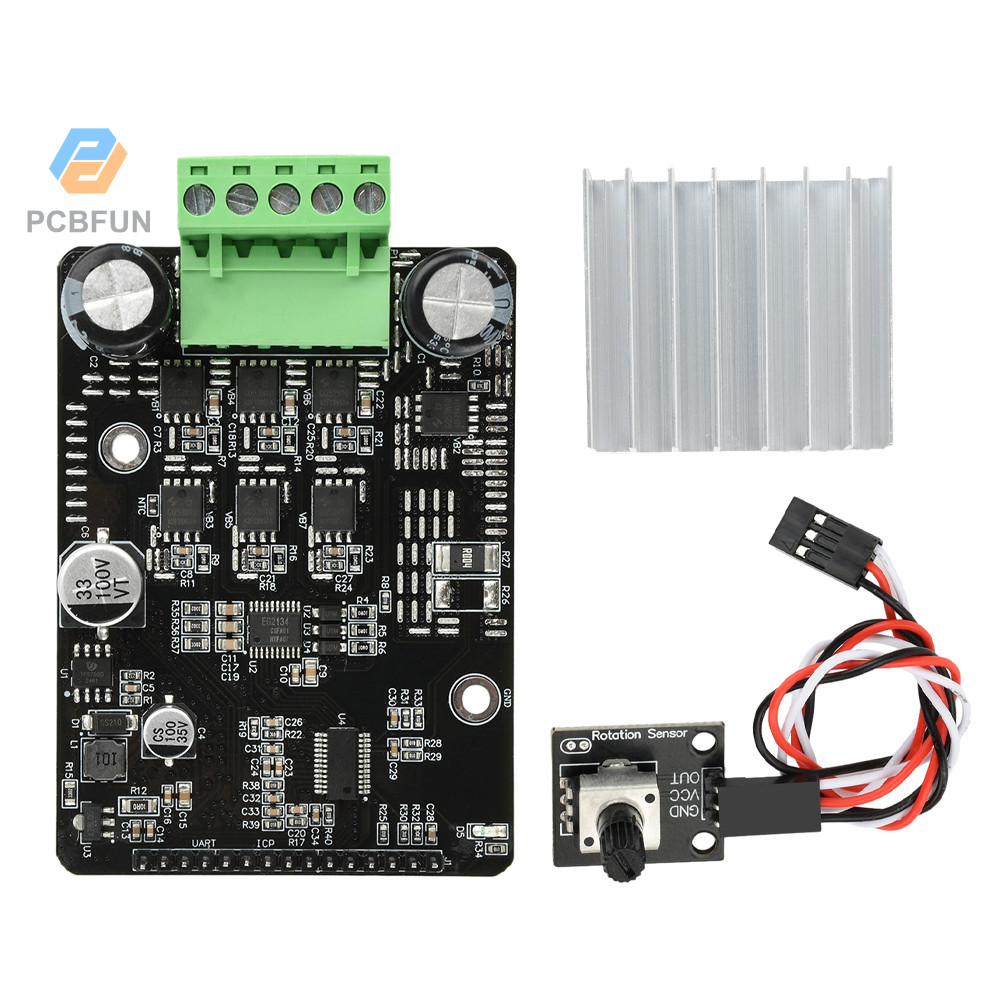 Pcbfun BLDC DC 6-80V Three-phase DC brushless Hall-less motor controller High power 1600W 50A ...