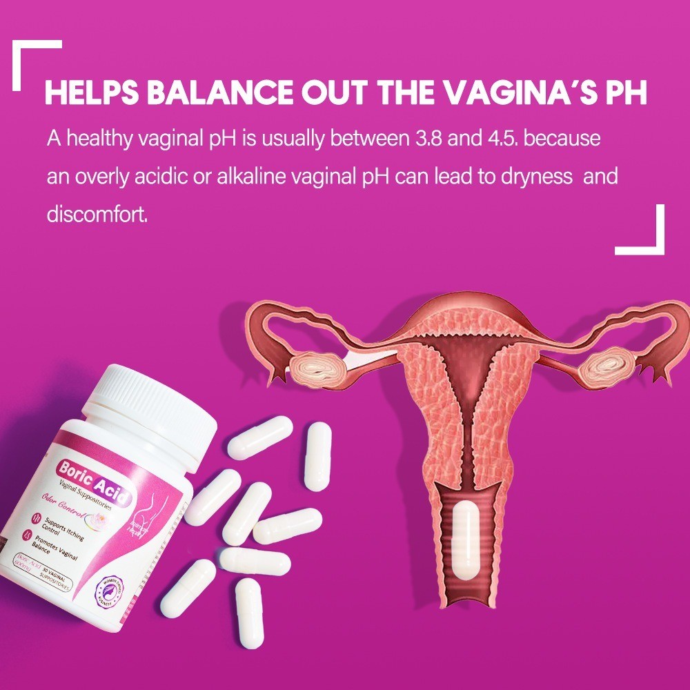 100% Boric Acid Vaginal Suppositories 30pcs For Vaginal Yeast Infection ...