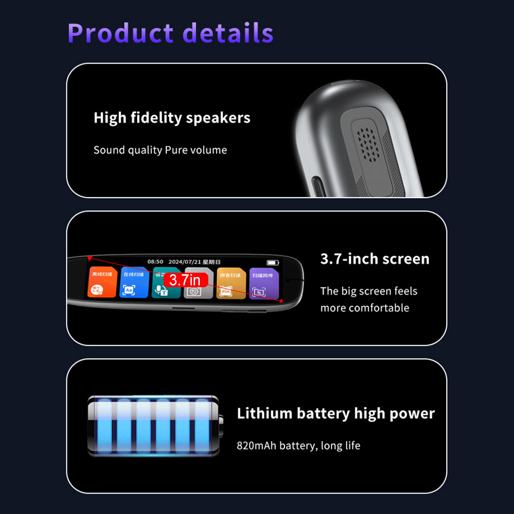 Translation Pen 142 Languages Smart Scanner Translator Pen for Teacher ...