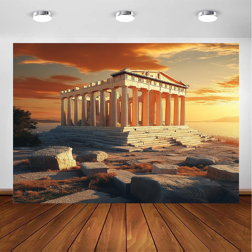 1Pc Pillar Backdrop For Photography Greek Building Poseidon At The ...