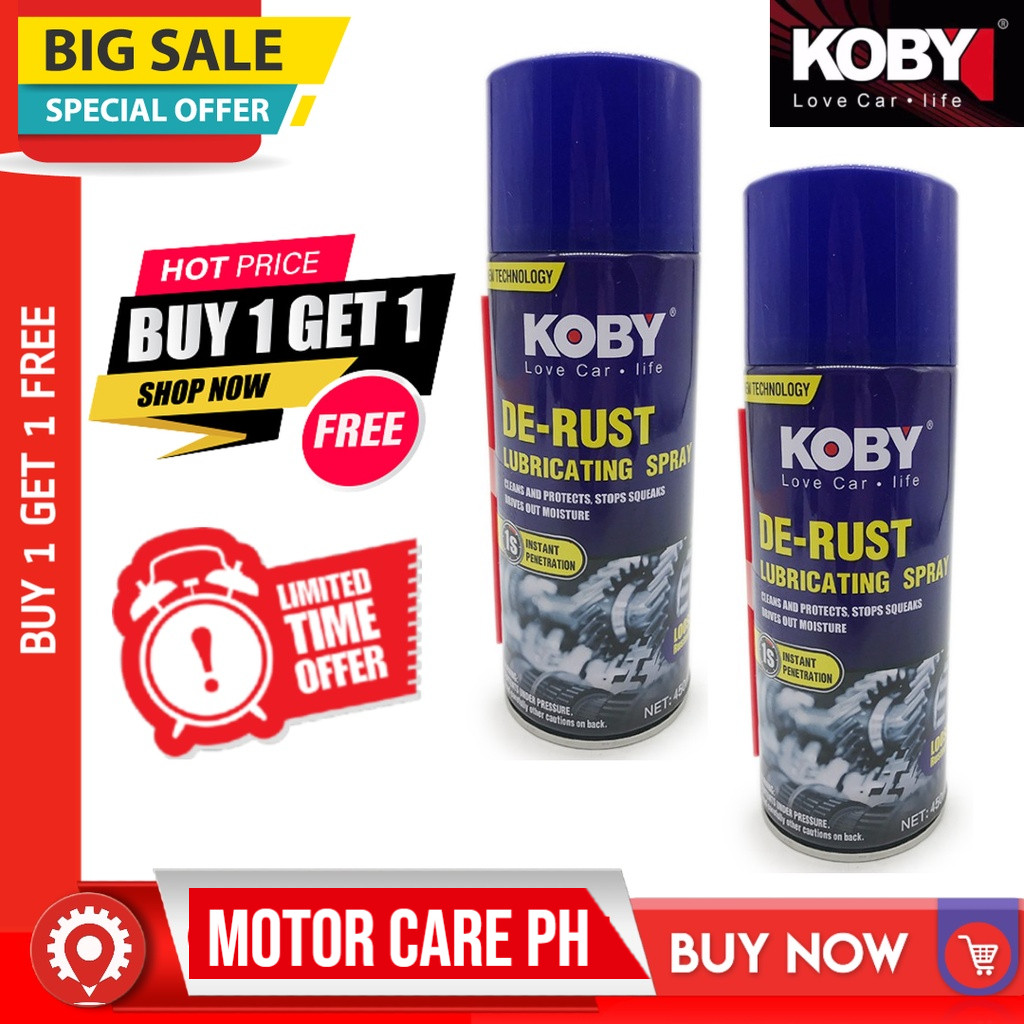 【BUY 1 GET 1】 Koby De-Rust Lubricating Spray 450ml | Shopee Philippines