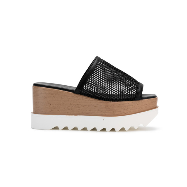 Nose Mesh Upper Wedge Slide - Black | Shopee Philippines