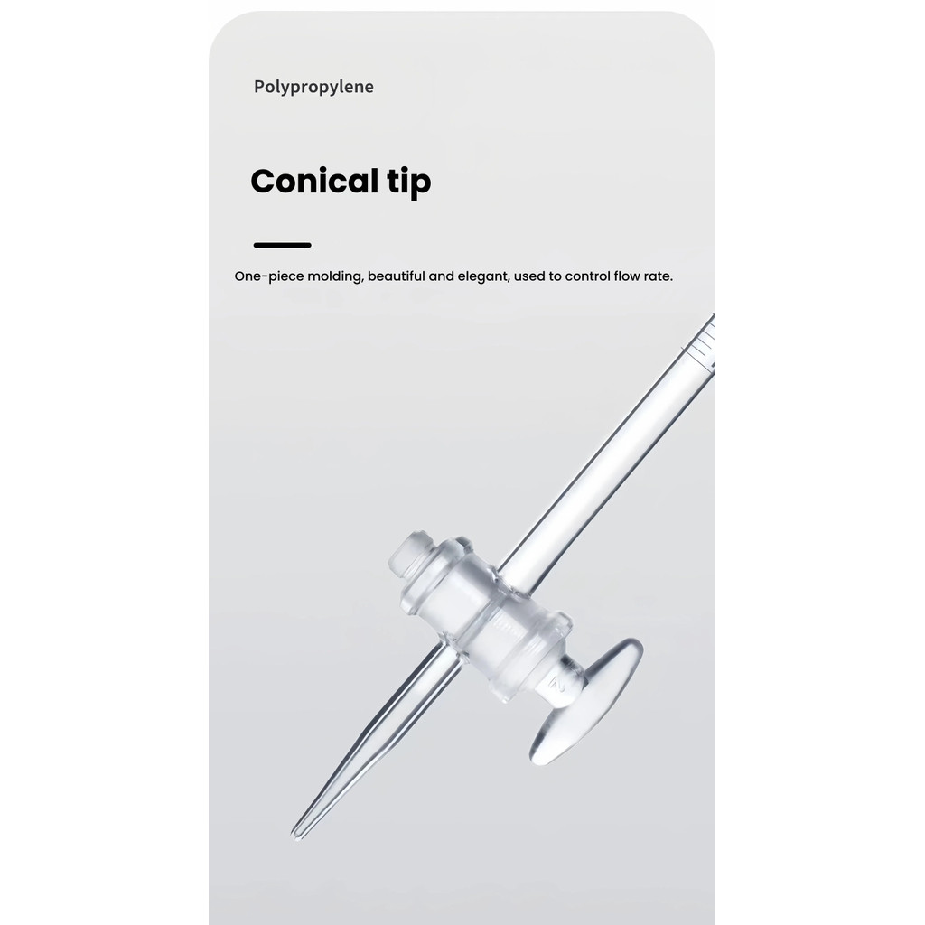 Glass burette acid-base grade A polytetrafluoro burette laboratory ...