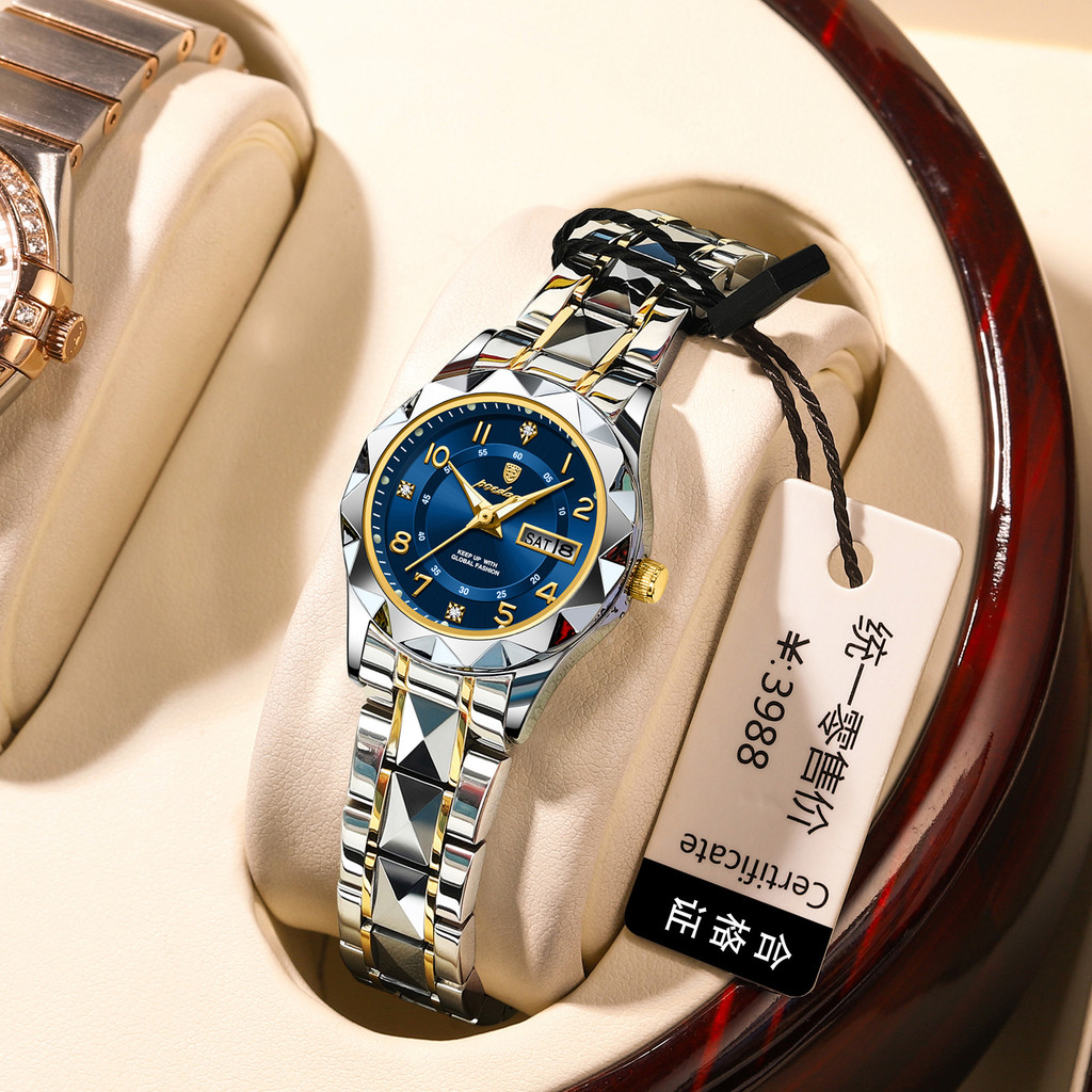 2025 New Style Stainless Steel Strap Watch Waterproof Luminous Dual ...