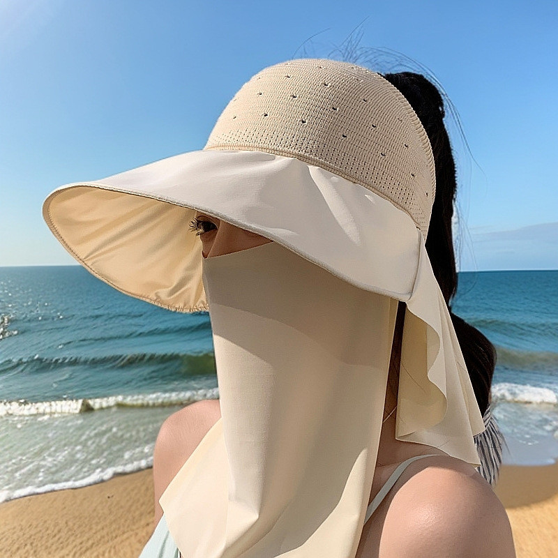 New Summer Mesh Outdoor Sun Hat | Convertible Neck Guard & Wide Brim ...